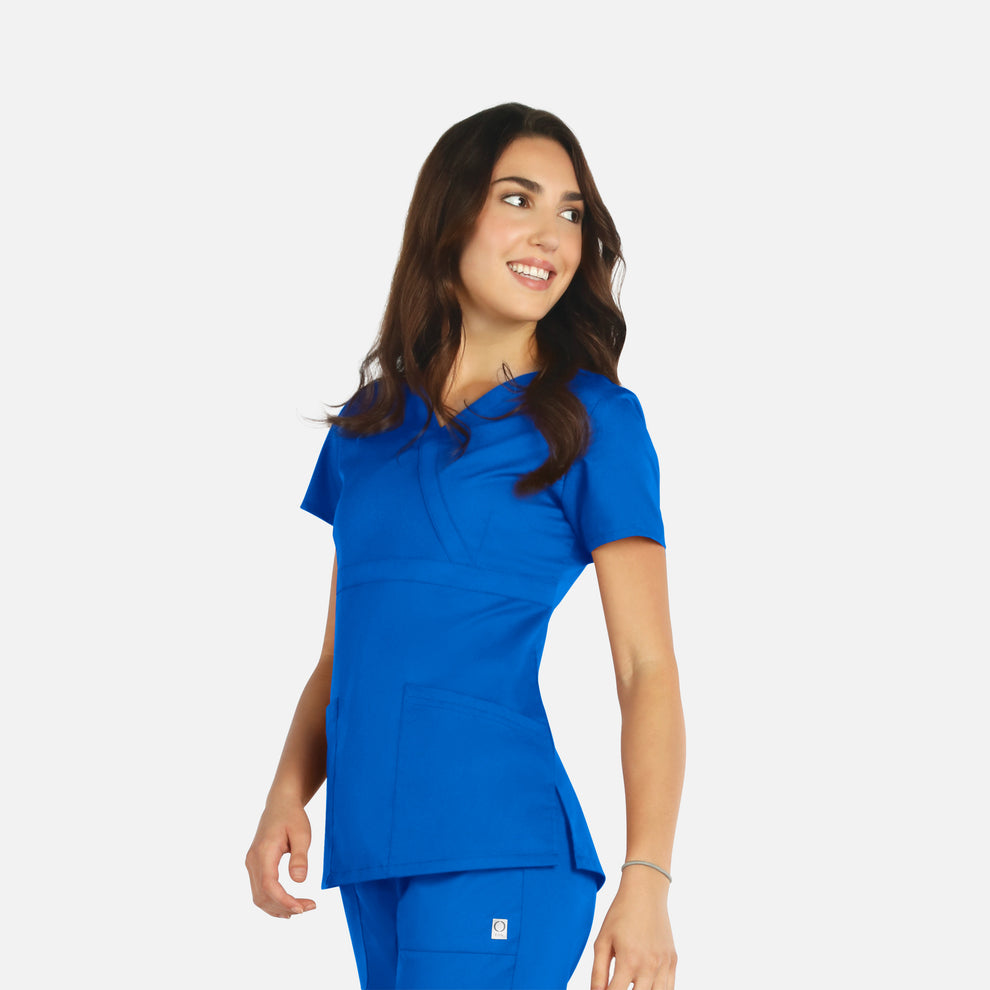 Maevn EON 1748 Women's Mock Wrap Top with Empire Waist – The Uniform Shoppe