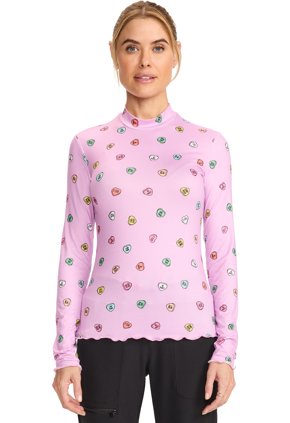 Med Couture Layers Women's MC709 Merrow Edge Mock Neck Underscrub – The ...