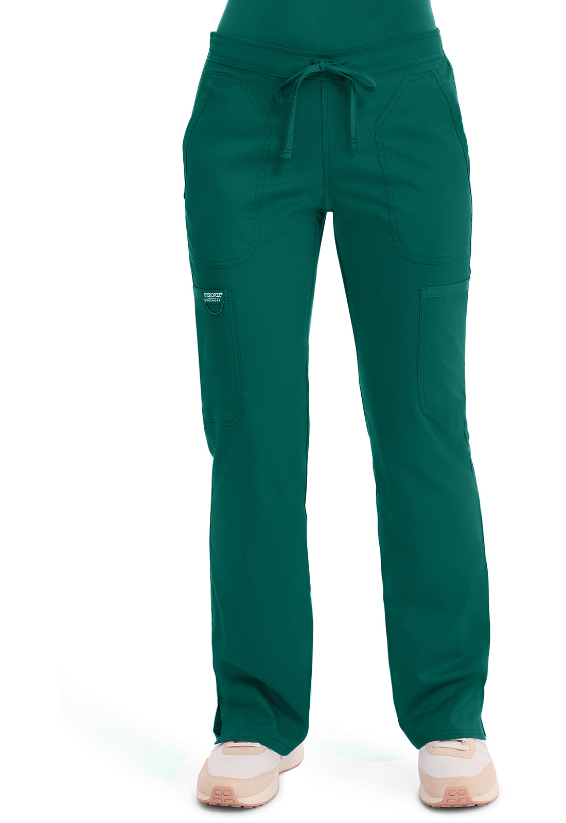 Cherokee WW Revolution Women's WW120 Mid Rise Moderate Flare Drawstrin ...